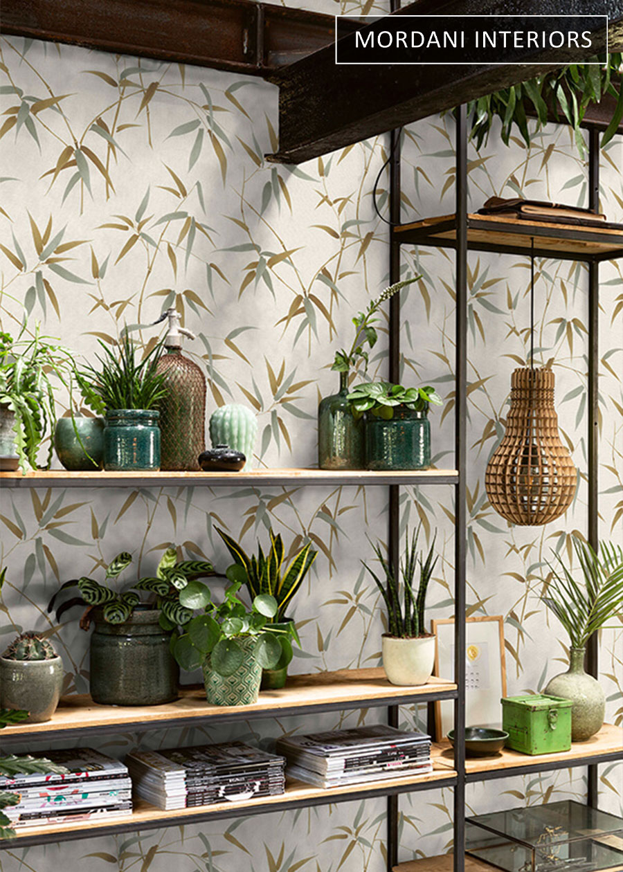 Leaves Wallpaper for Bungalow's & Living room | Mordani Interiors