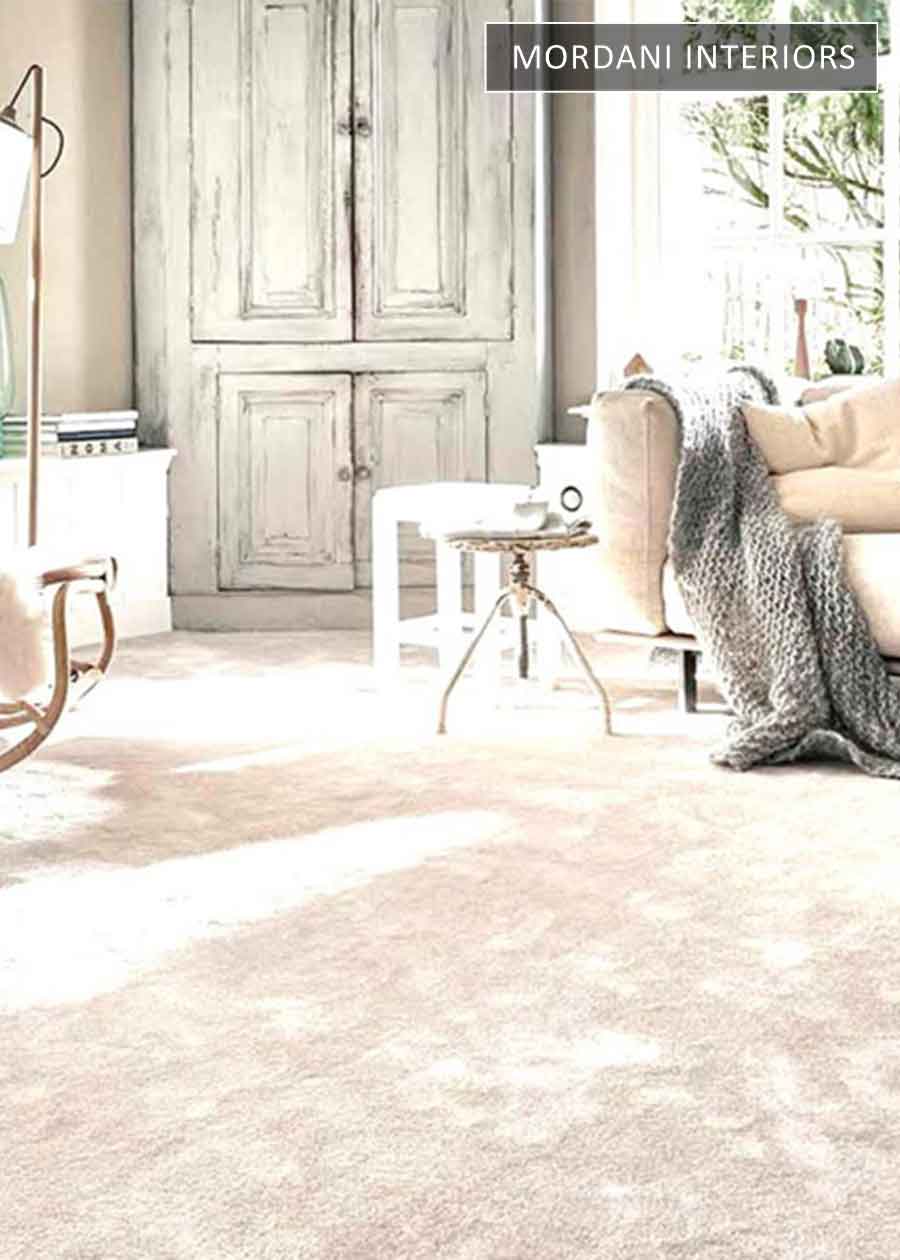 Cream Hego Silky Wall to Wall Carpet Solution Dyed dyeing method ...