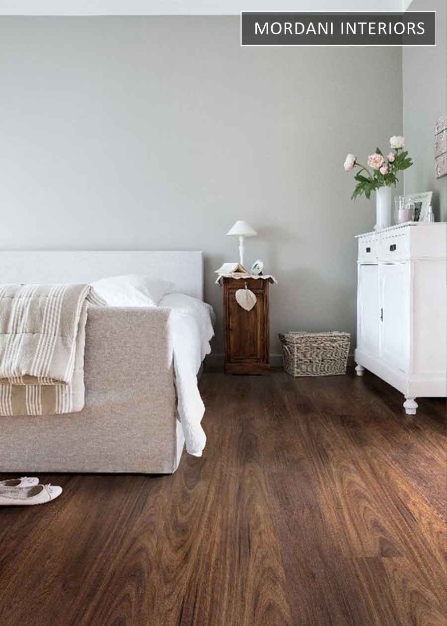 Long dark high grade Chestnut engineered wooden flooring for living ...