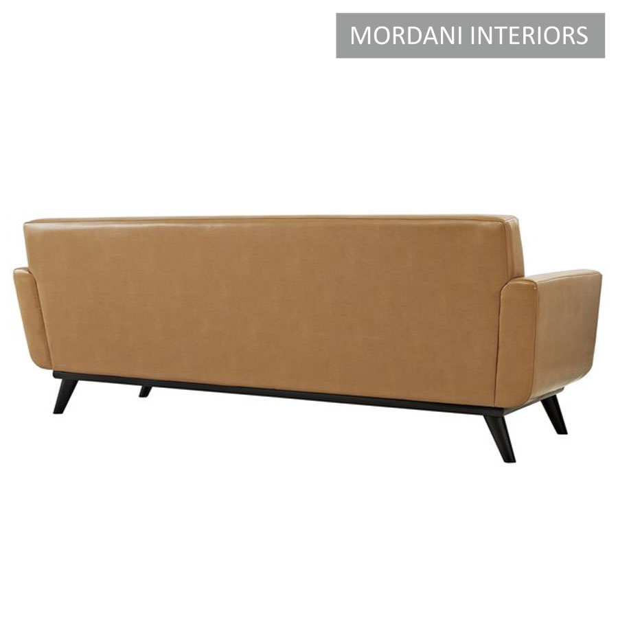 Baleno Tan Leathrette Bespoke Sofa | Mordani Interiors